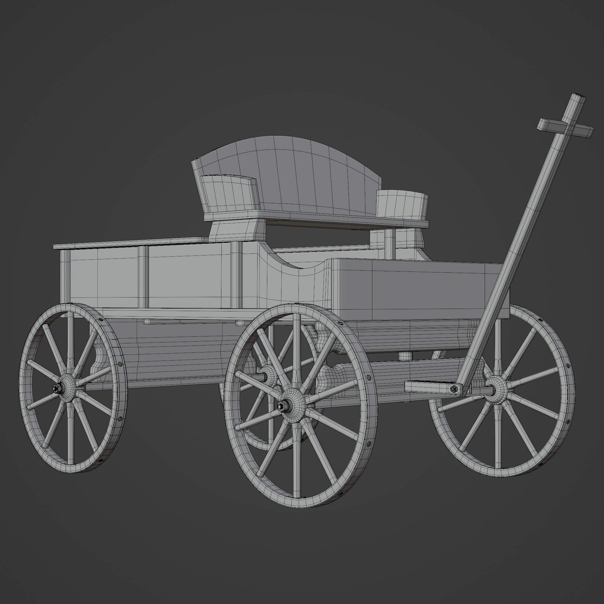 Old Carriage - 3D Model by 3DModelingCorp
