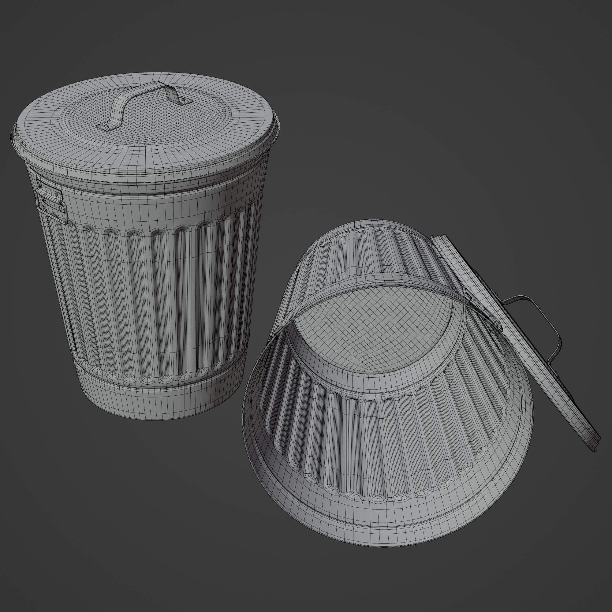 Old Garbage Can - 3D Model by 3DModelingCorp