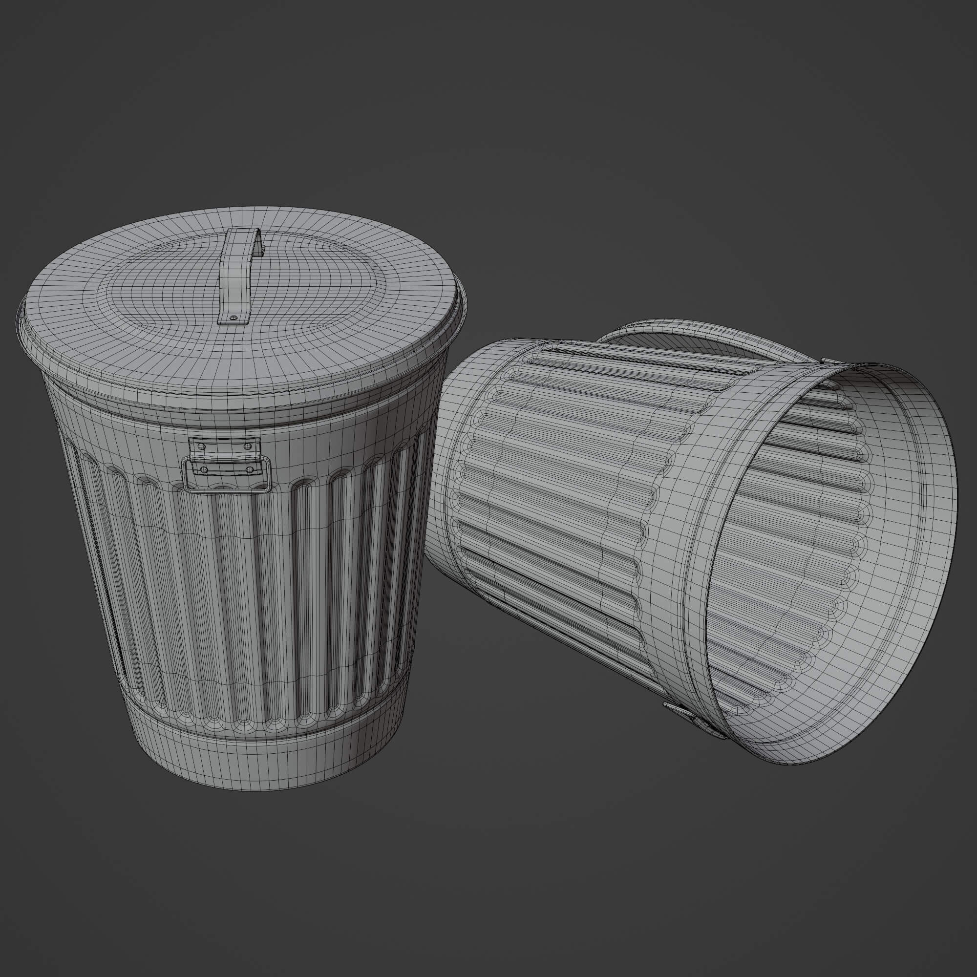 Old Garbage Can - 3D Model by 3DModelingCorp