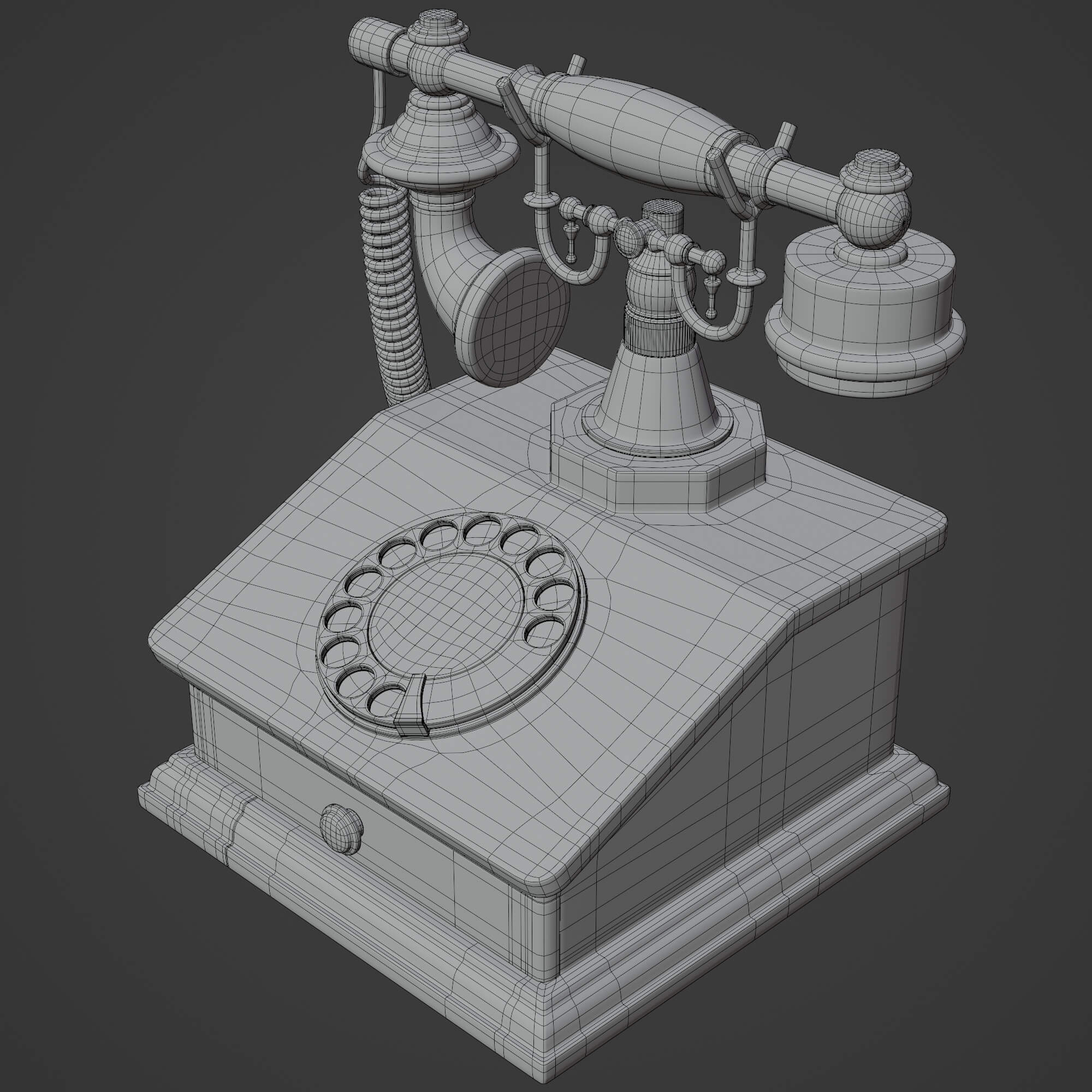 Old Telephone - 3D Model by 3DModelingCorp