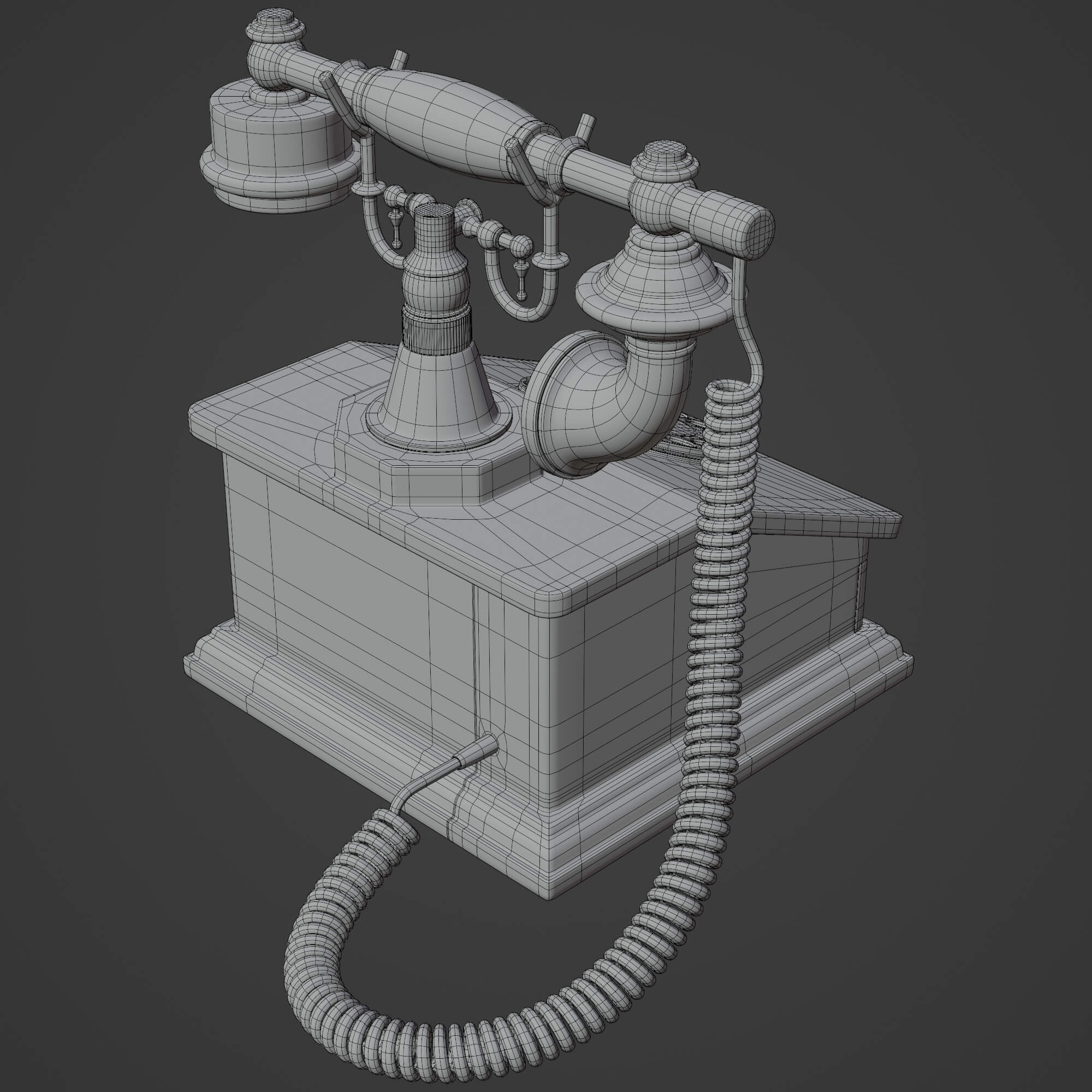 Old Telephone - 3D Model by 3DModelingCorp