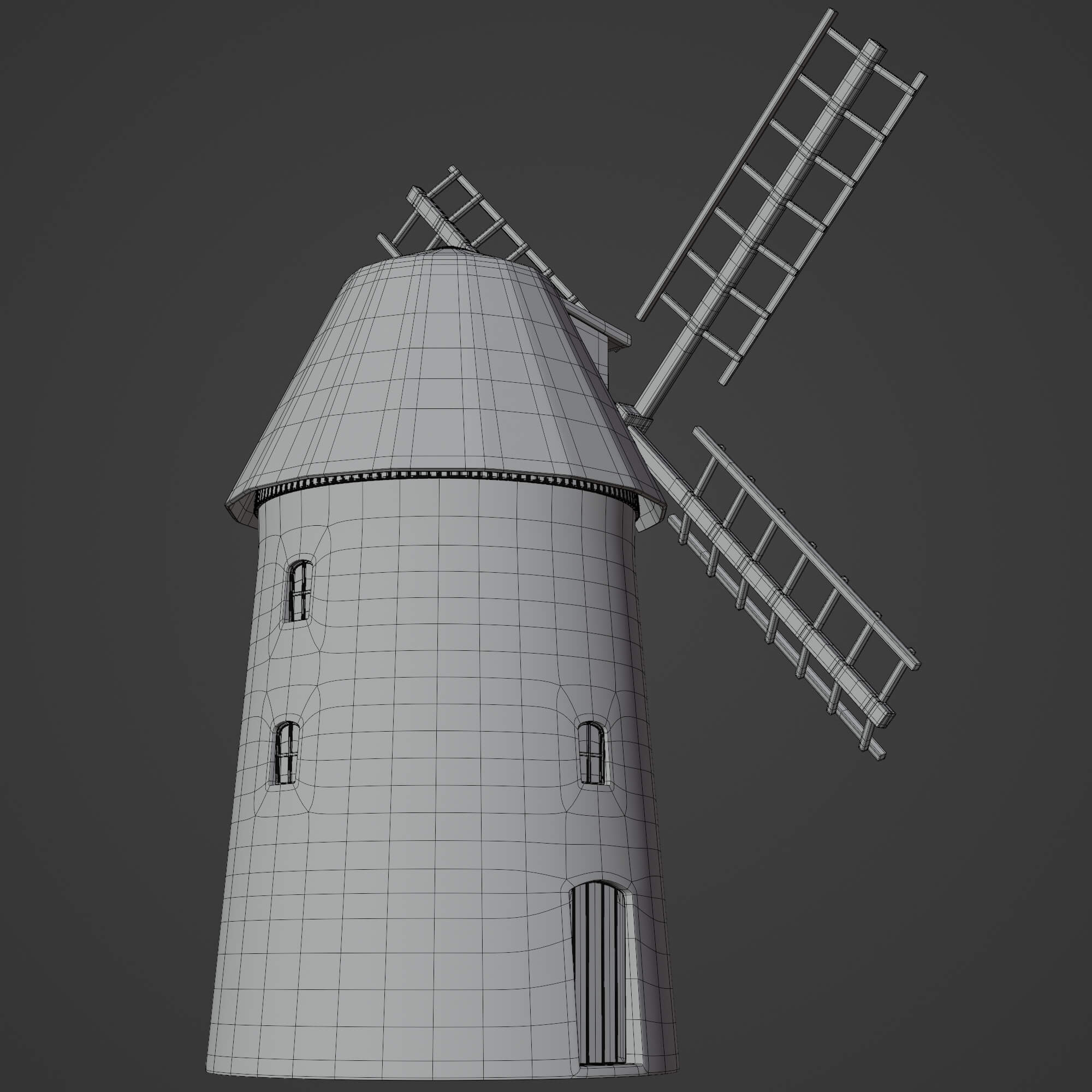 Old Windmill - 3D Model by 3DModelingCorp