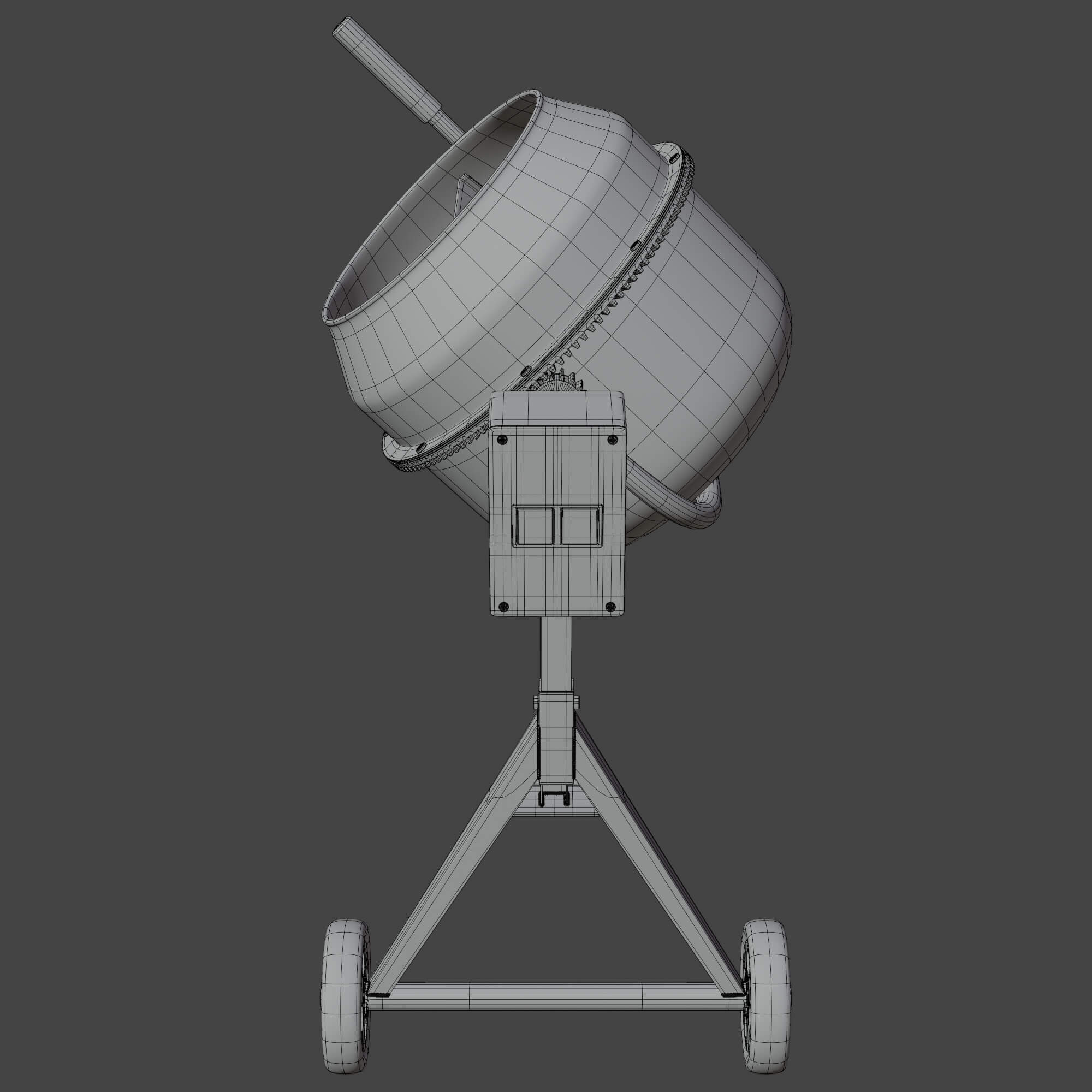 Portable Concrete Mixer - 3D Model by 3DModelingCorp