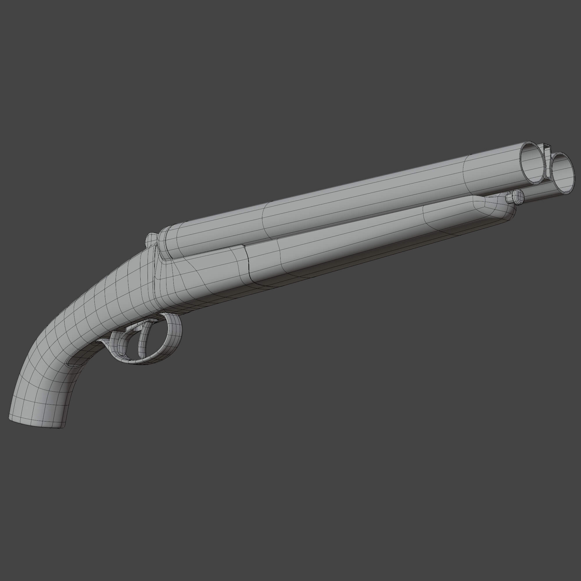 Sawed-Off Shotgun 3D Model by 3DModelingCorp
