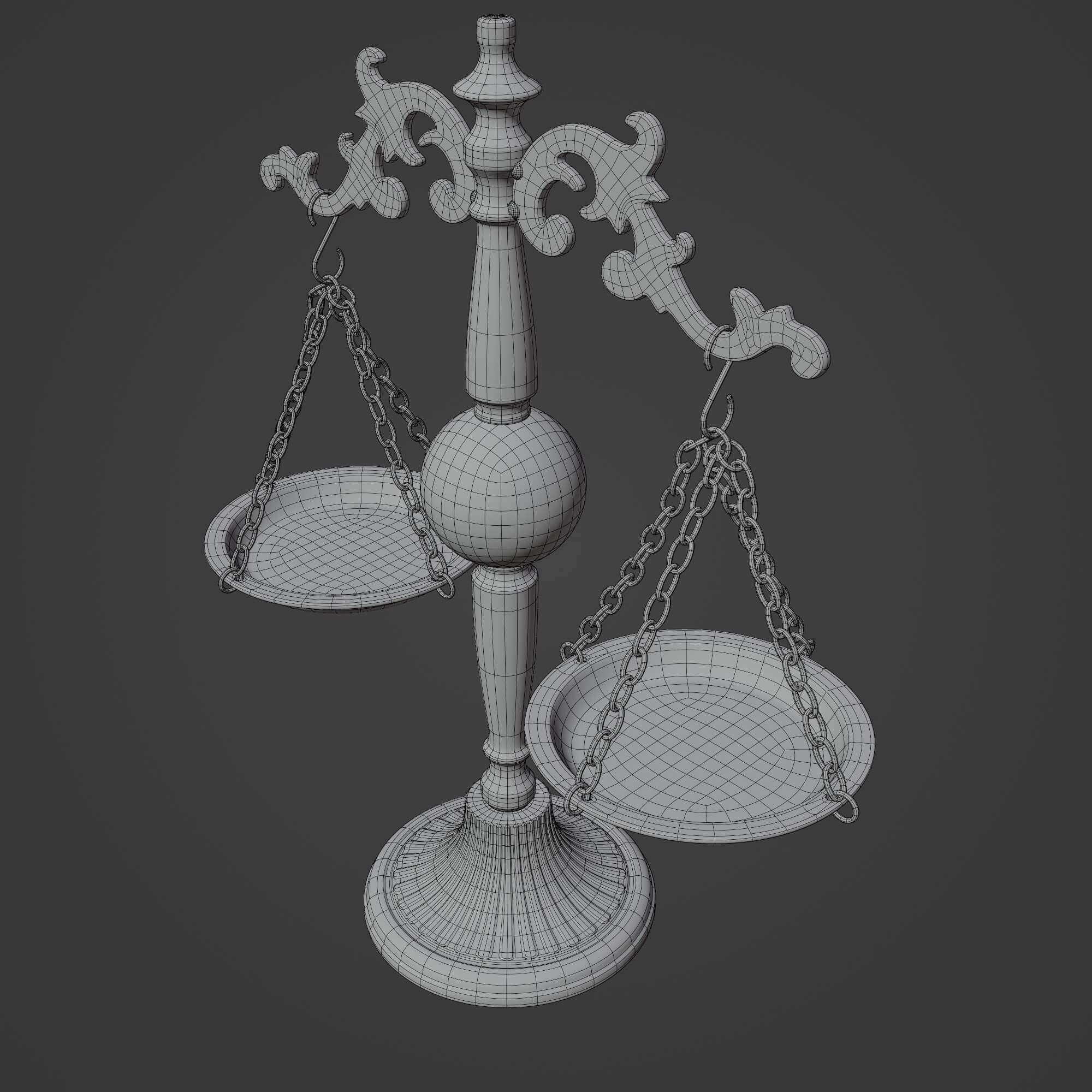 Scale of Justice - 3D Model by 3DModelingCorp