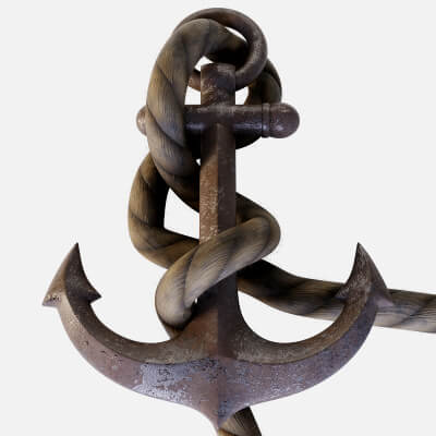 Old Ship Anchor - 3D Model by 3DModelingCorp