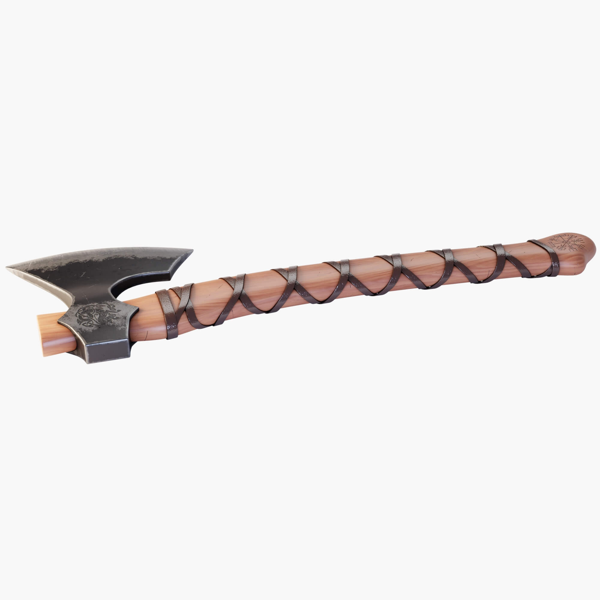 Battle Viking Axe - 3D Model by 3DModelingCorp