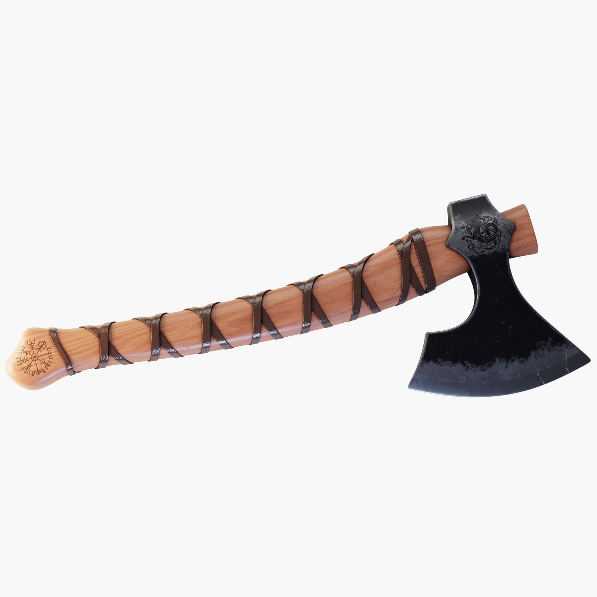 Battle Viking Axe - 3D Model by 3DModelingCorp