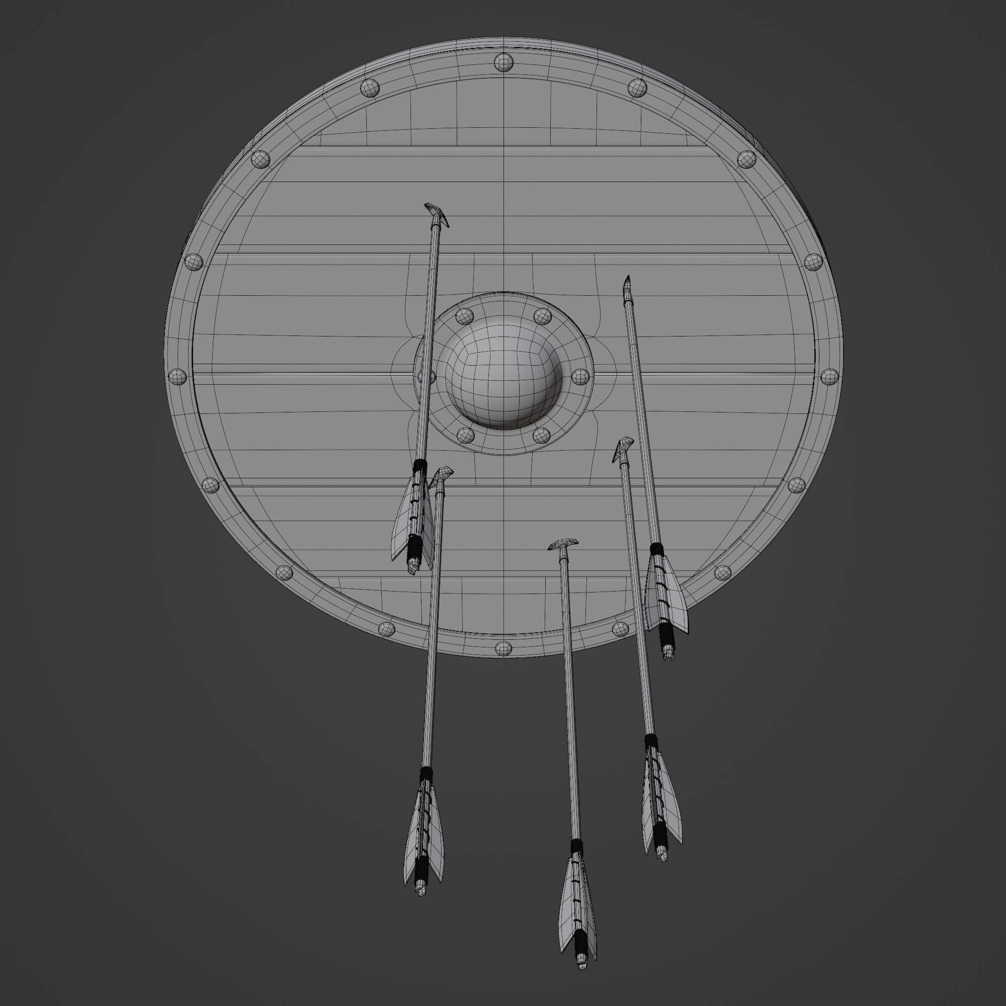 Viking Shield - 3D Model by 3DModelingCorp