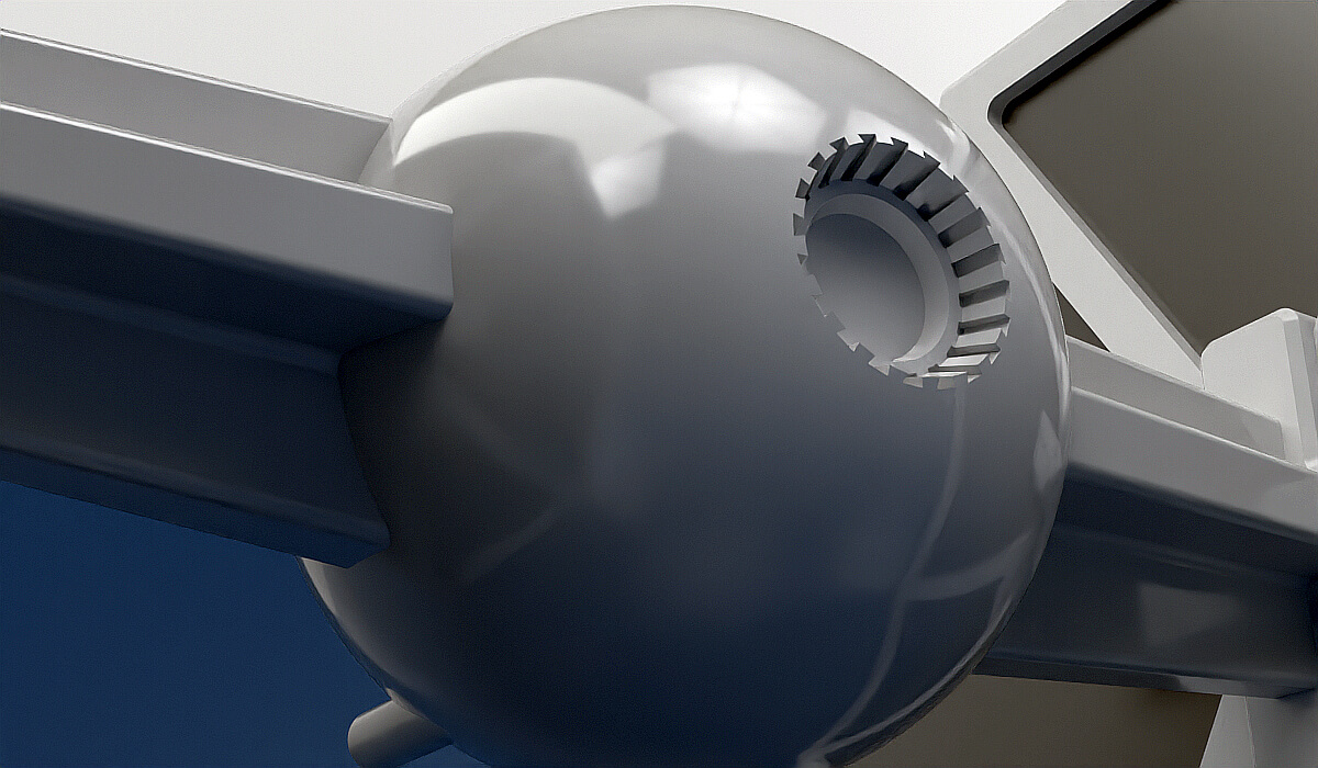 3D Printable Tie Fighter Simplified by 3dmodelsbyme