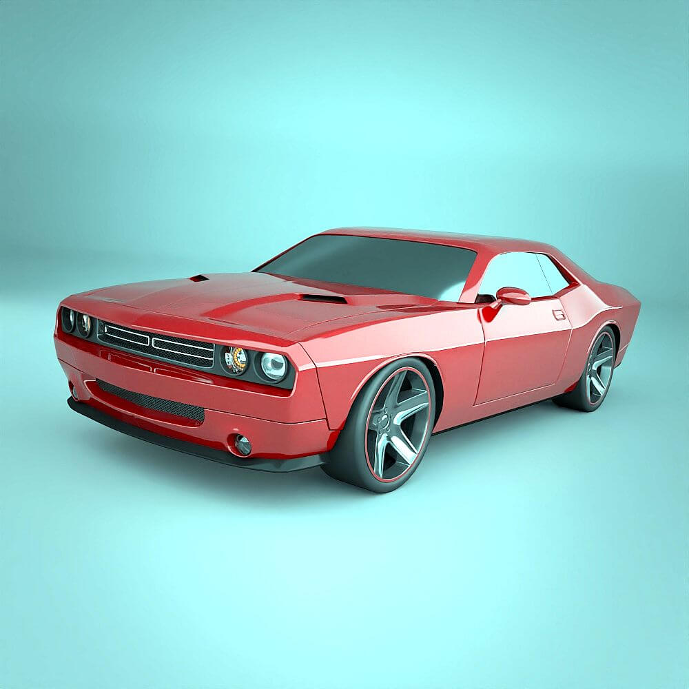 Dodge Challenger 2008 Muscle Car Restyled 3D Render