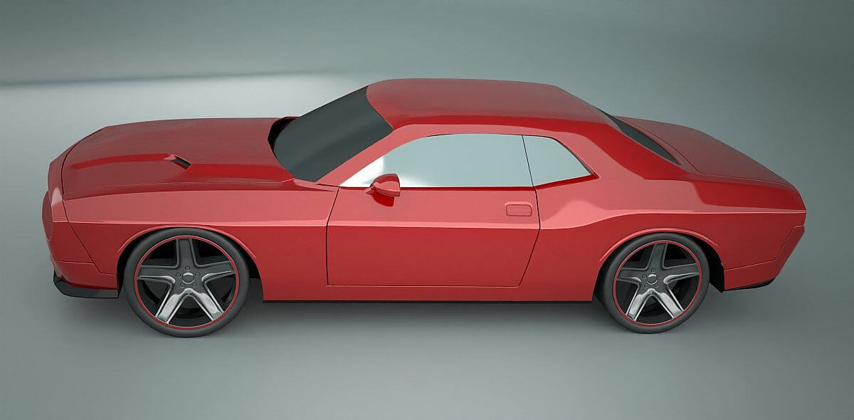 Dodge Challenger 2008 Muscle Car Restyled 3D Render