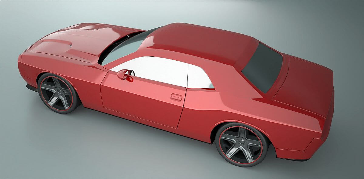 Dodge Challenger 2008 Muscle Car Restyled 3D Render