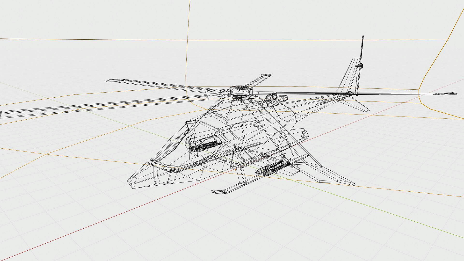 Lowpoly Military Helicopter - 3D Model by 3dmodelsbyme