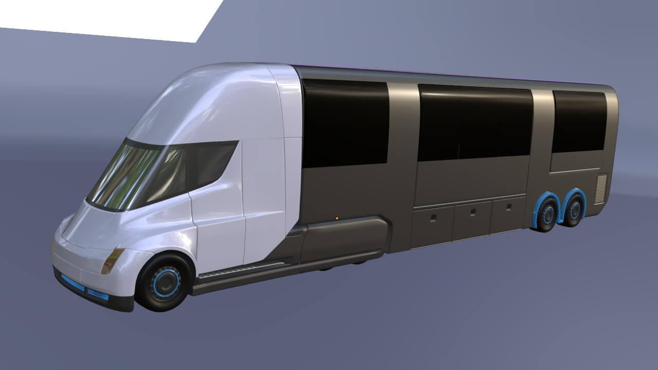 Tesla RV Semi Truck - 3D Model by 3dmodelsbyme