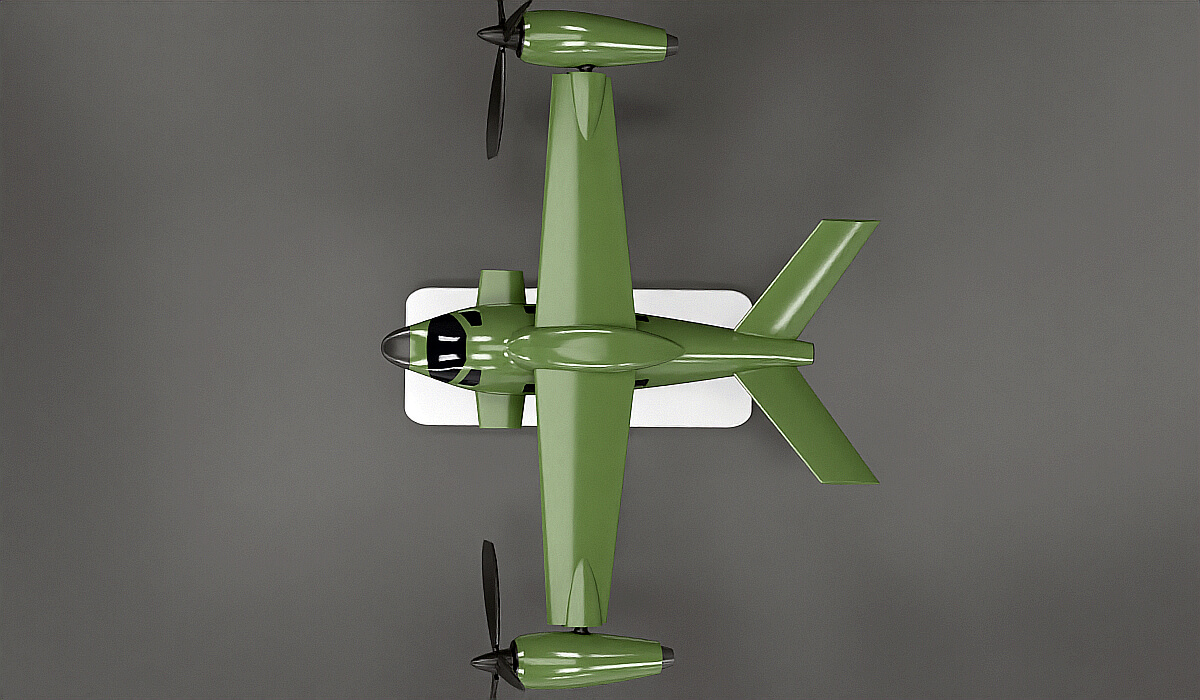 3D Printable VTOL Aircraft Concept by 3dmodelsbyme