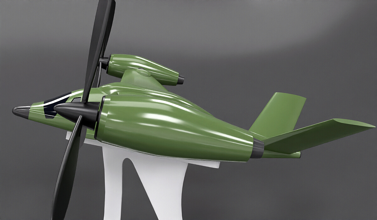 3D Printable VTOL Aircraft Concept by 3dmodelsbyme