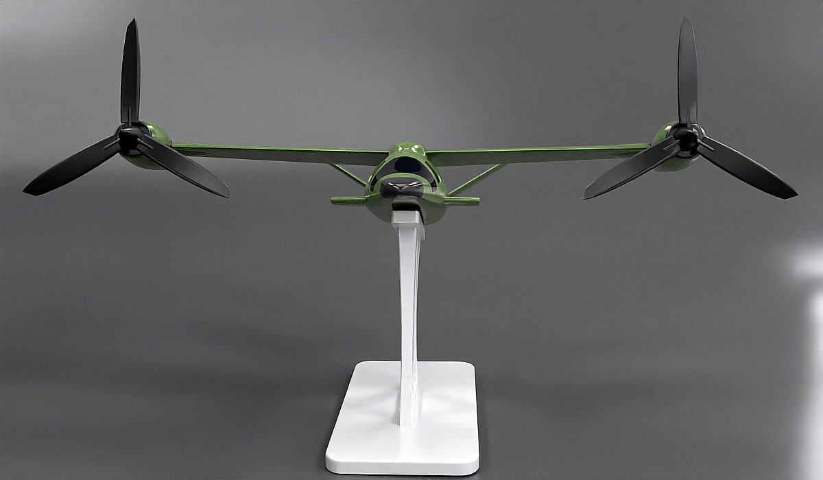 3D Printable VTOL Aircraft Concept by 3dmodelsbyme