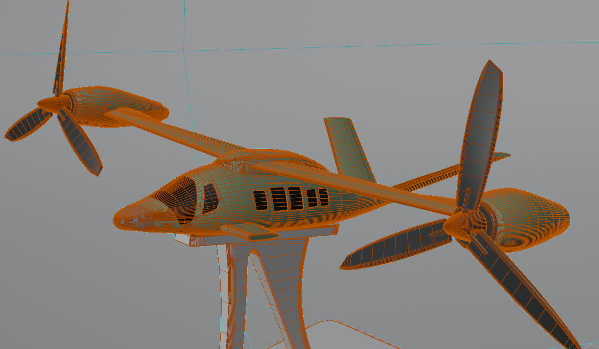 3D Printable VTOL Aircraft Concept by 3dmodelsbyme
