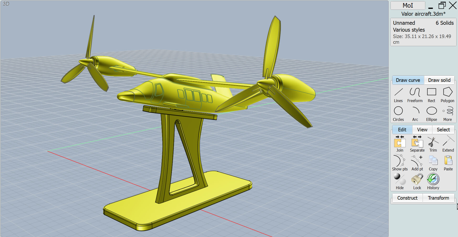 3D Printable VTOL Aircraft Concept by 3dmodelsbyme