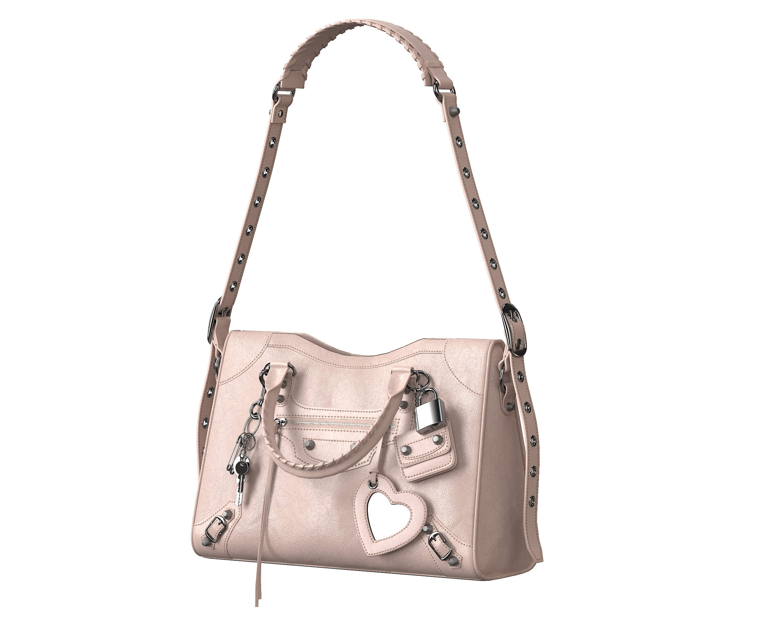 Balenciaga Le City Medium Bag Cream - 3D Model by 3dmonk