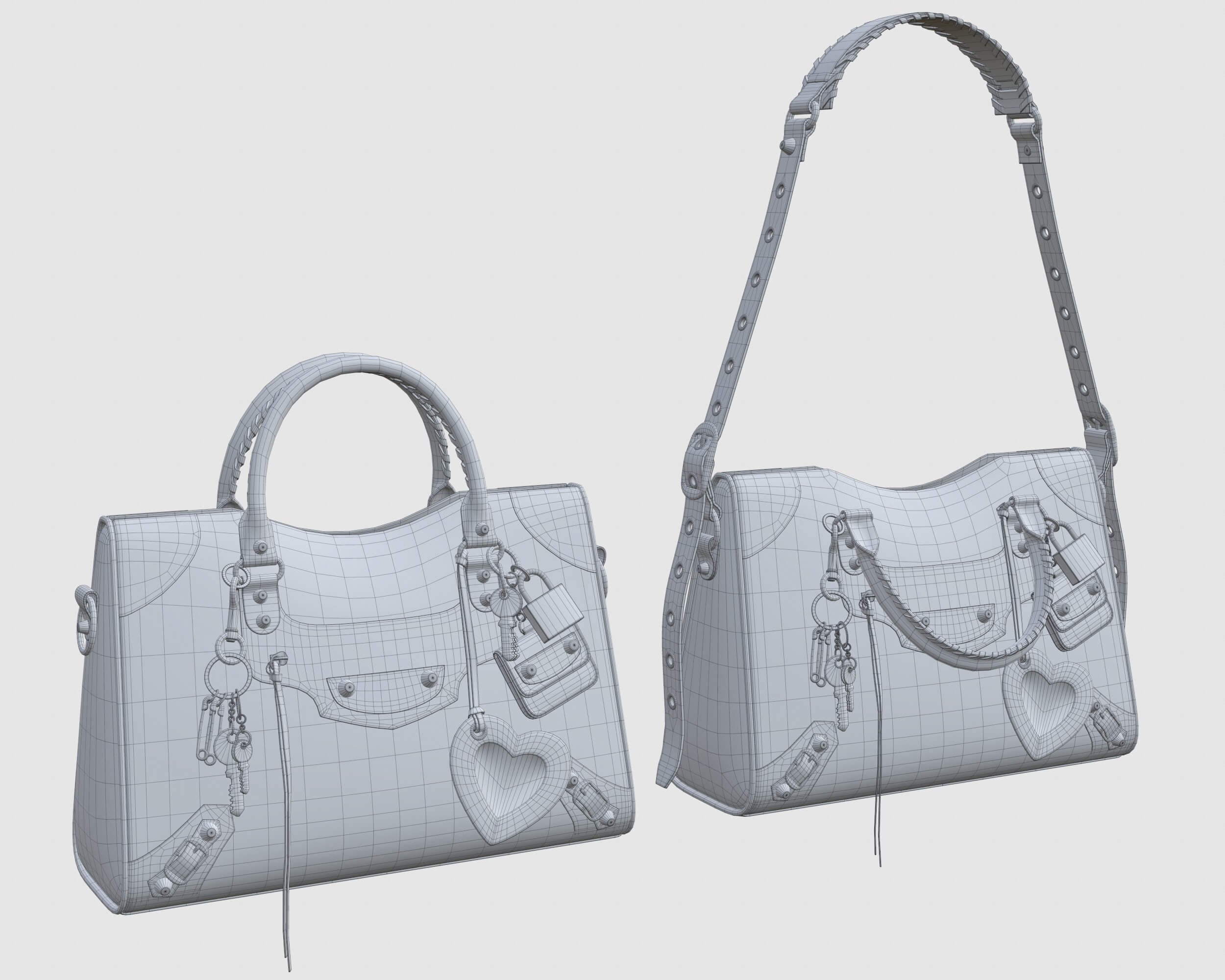 Balenciaga Le City Medium Bag Black - 3D Model by 3dmonk