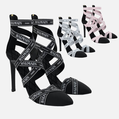 Balmain Couture Suede Heels - 3D Model by 3dmonk