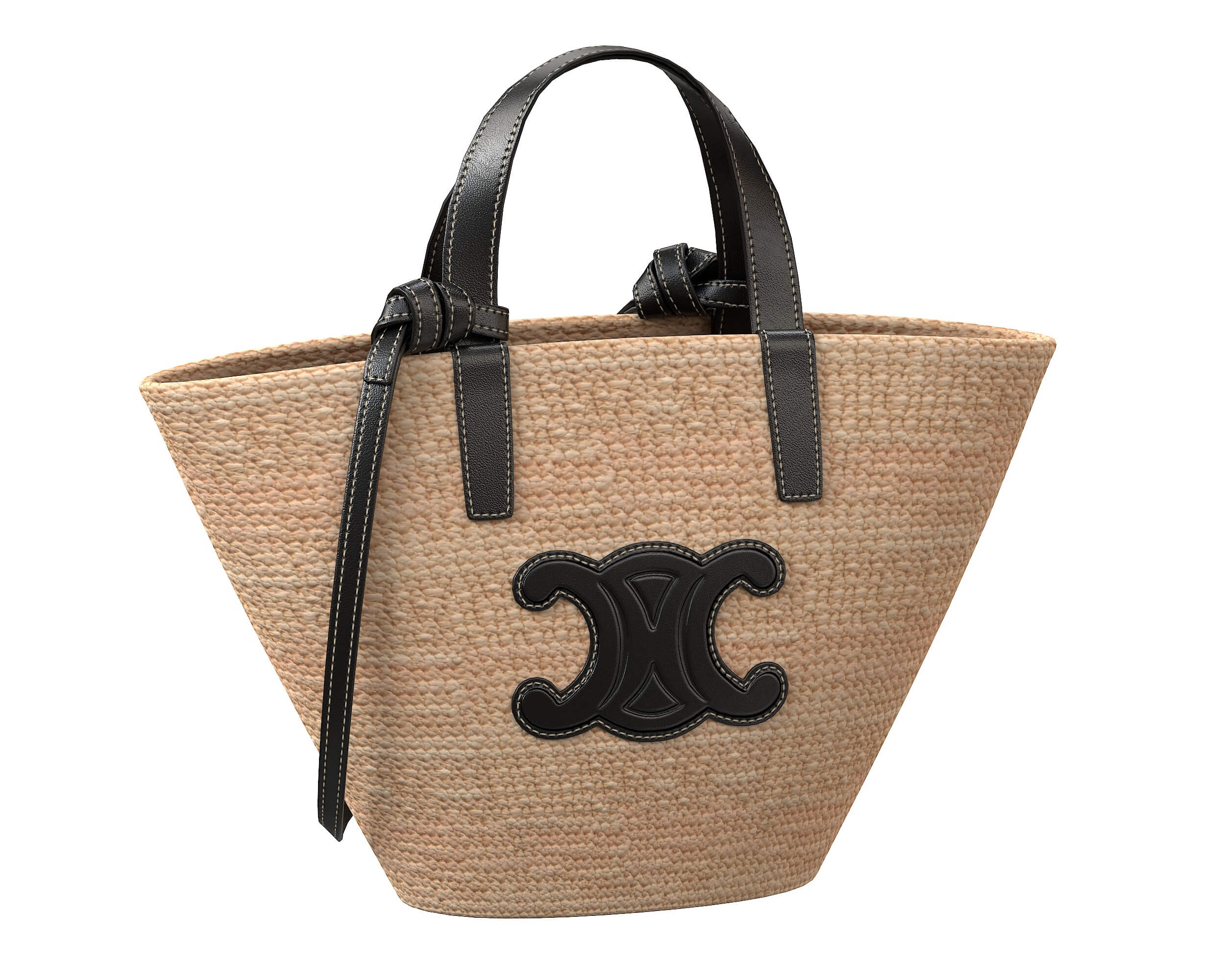 Celine Triomphe Classic Pannier Basket Bag in Raffia - 3D Model by 3dmonk