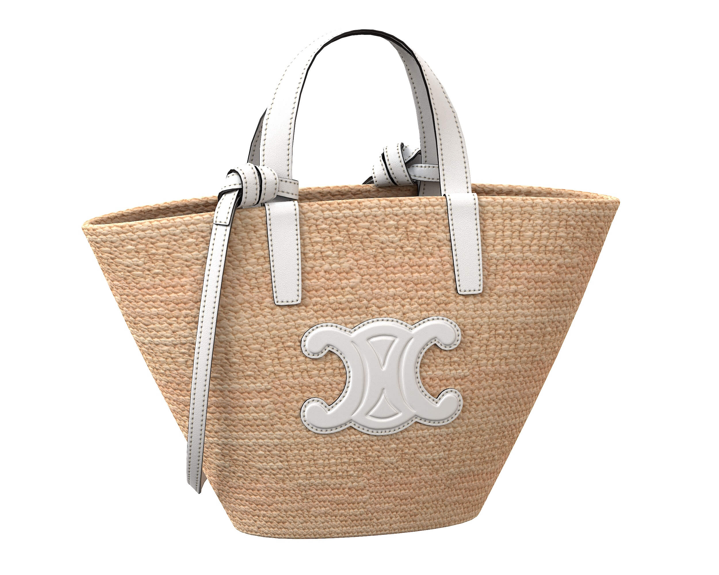 Celine Triomphe Classic Pannier Basket Bag in Raffia - 3D Model by 3dmonk