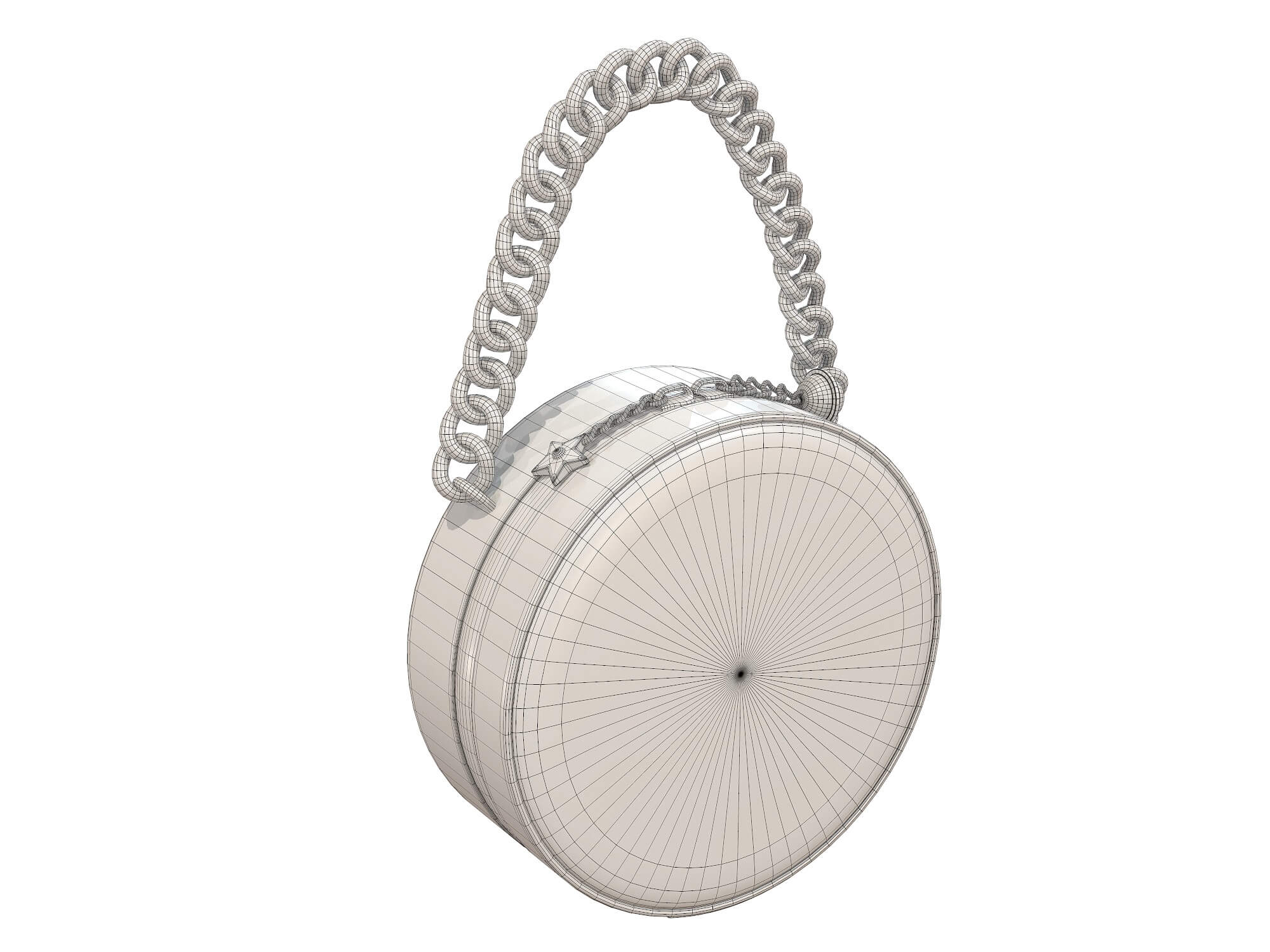 Chanel Chain Bag Round Earth Big Logo Black - 3D Model by 3dmonk