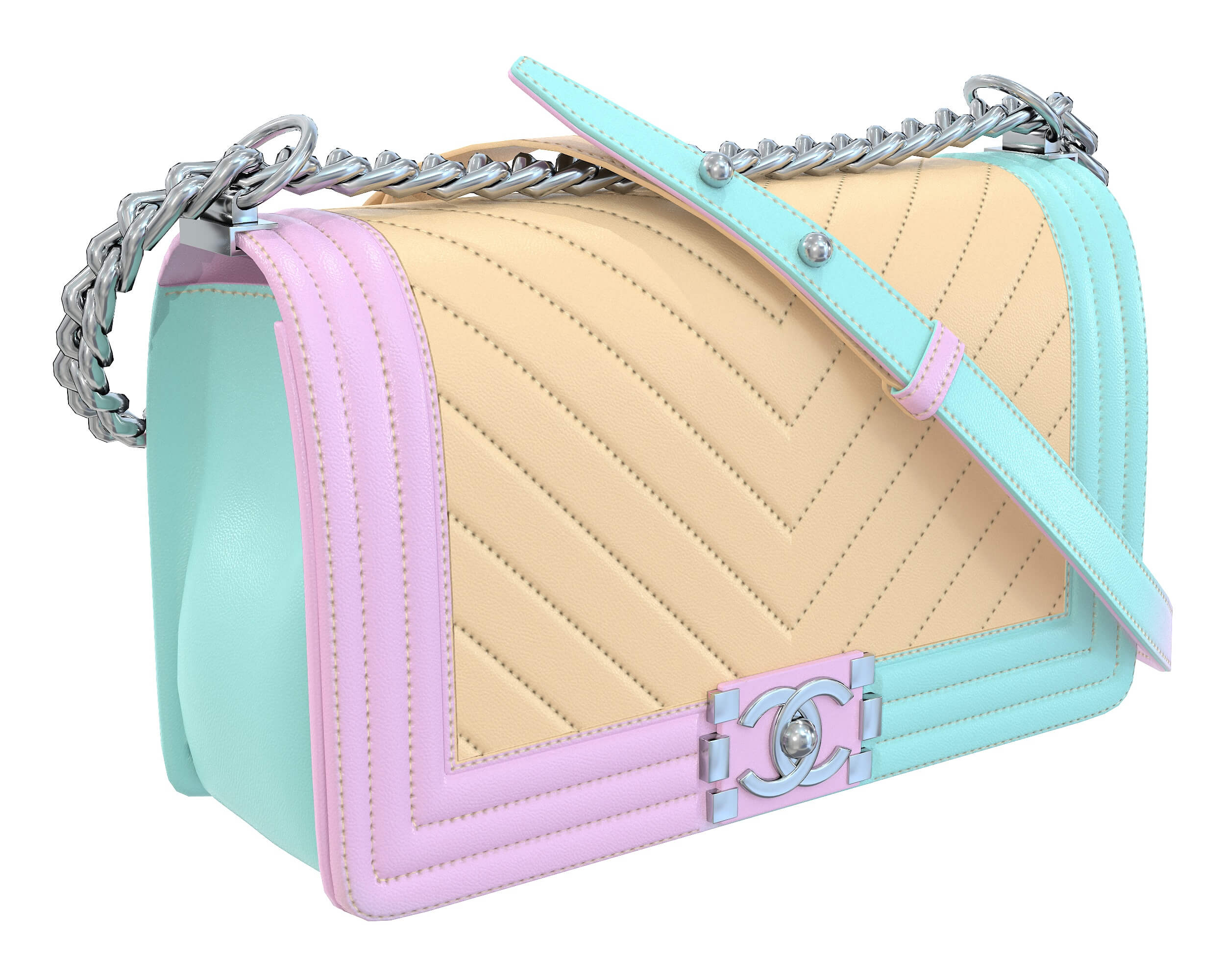 Chanel Boy Bag Color Rainbow - 3D Model by 3dmonk