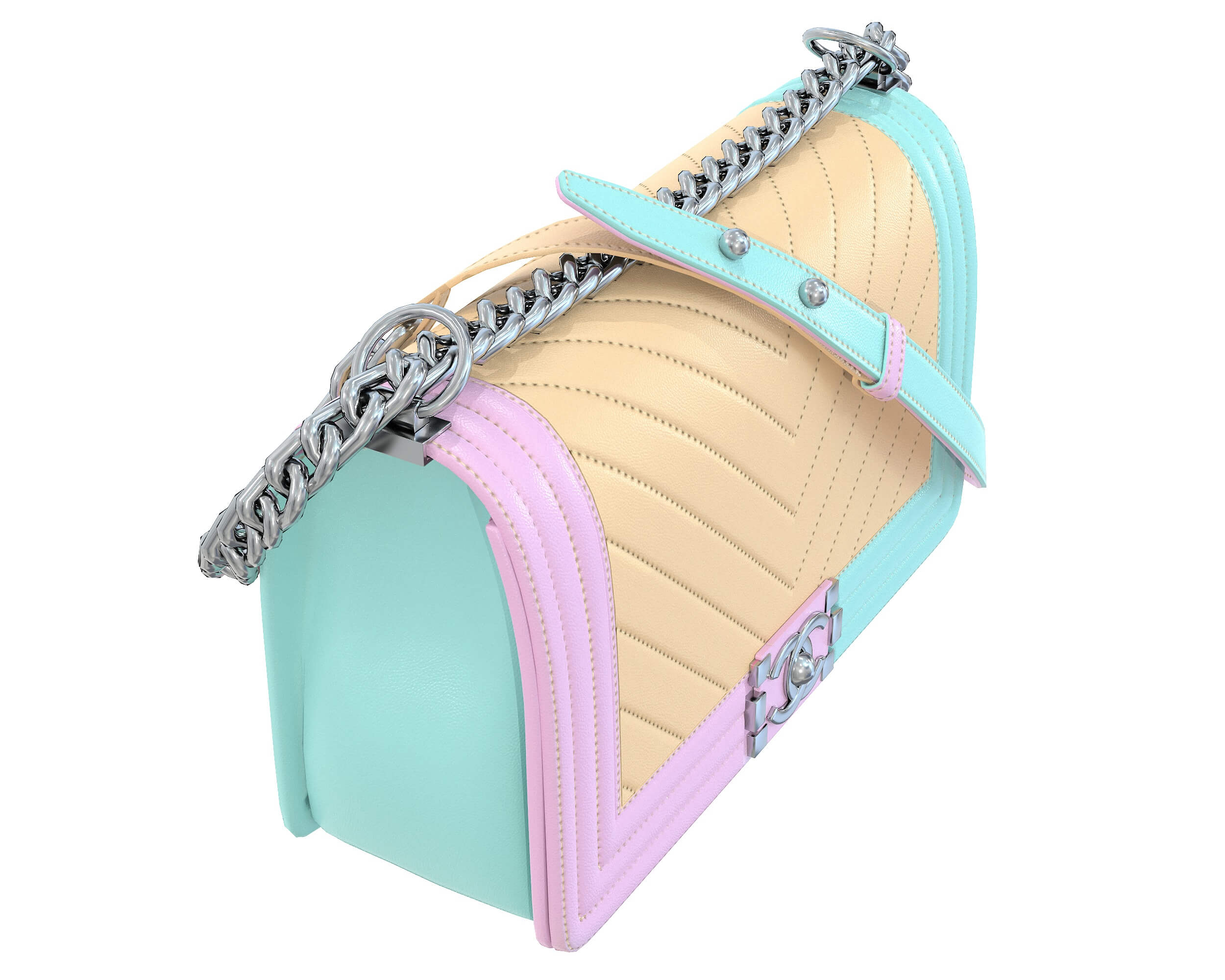 Chanel Boy Bag Color Rainbow - 3D Model by 3dmonk