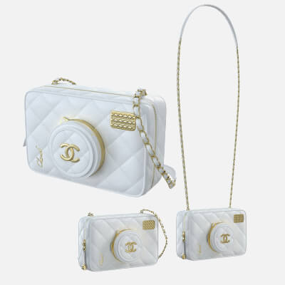 Chanel Camera Bag White - 3D Model by 3dmonk