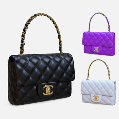 Chanel Classic Mini Flap Bag - 3D Model by 3dmonk