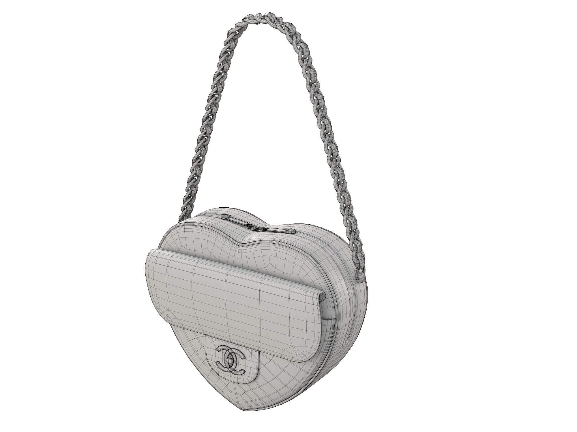 Chanel Heart Bag Black - 3D Model by 3dmonk