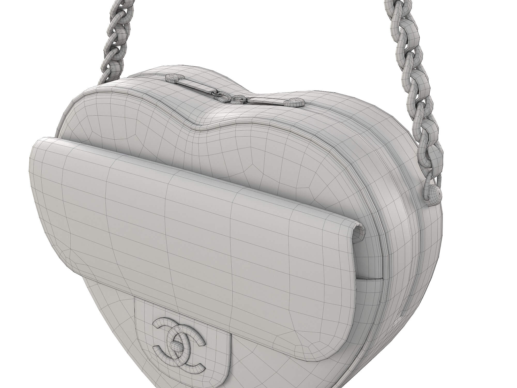 Chanel Heart Bag Black - 3D Model by 3dmonk