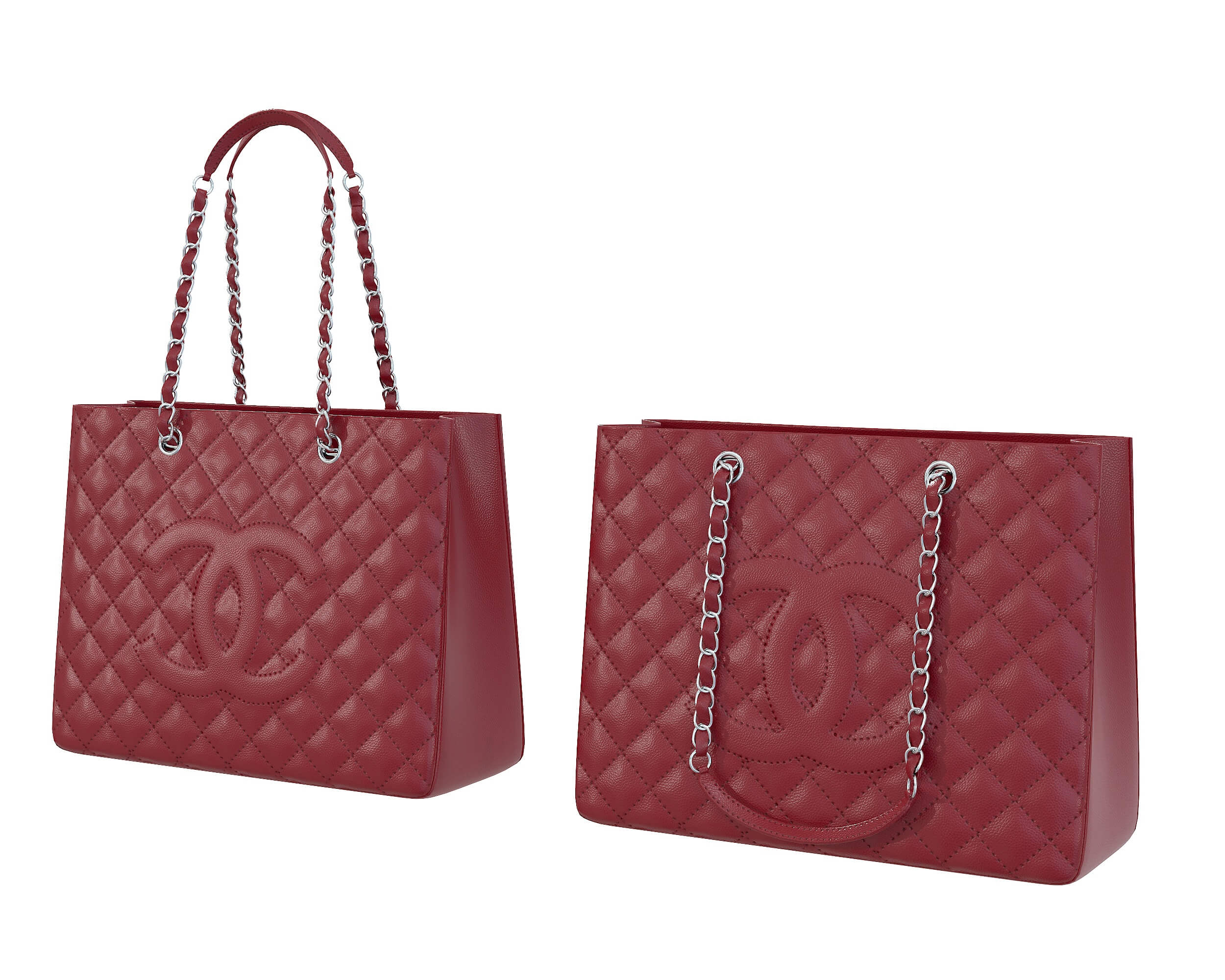 Chanel Logo Classic Shopping Tote Bag - 3D Model by 3dmonk