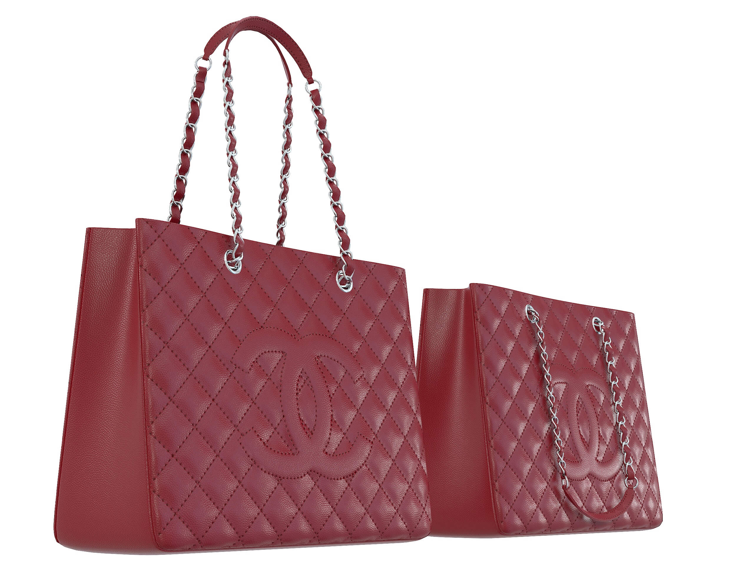 Chanel Logo Classic Shopping Tote Bag - 3D Model by 3dmonk