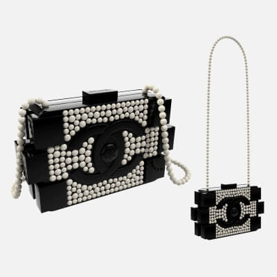 Chanel Pearl Lego Brick Clutch Bag Black - 3D Model by 3dmonk