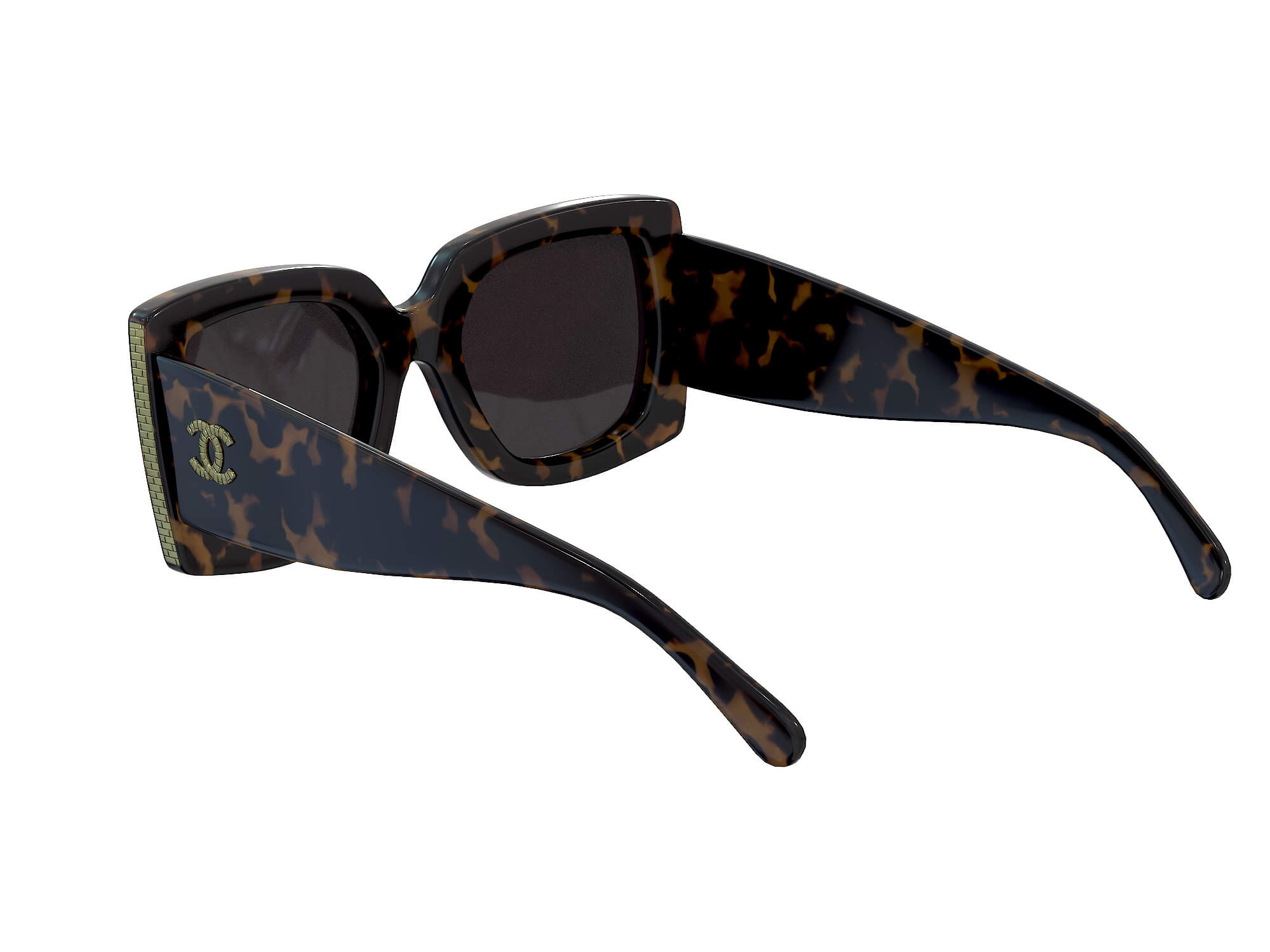 Chanel Rectangle Sunglasses Acerate - 3D Model by 3dmonk