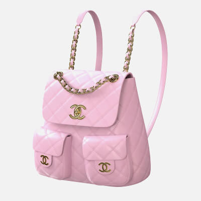 Chanel Small Backpack Pink Bag - 3D Model by 3dmonk