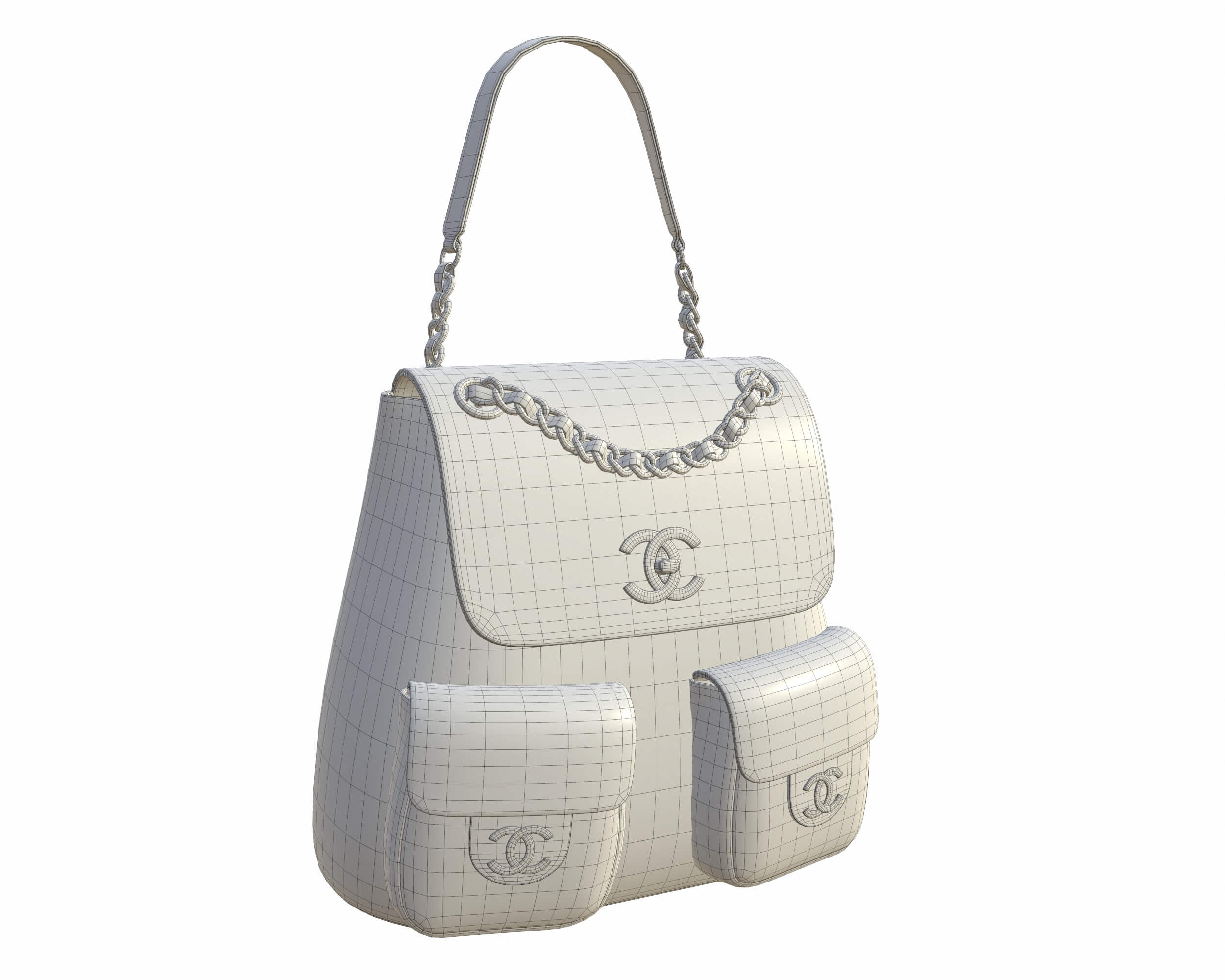 Chanel Small Backpack Red Bag - 3D Model by 3dmonk