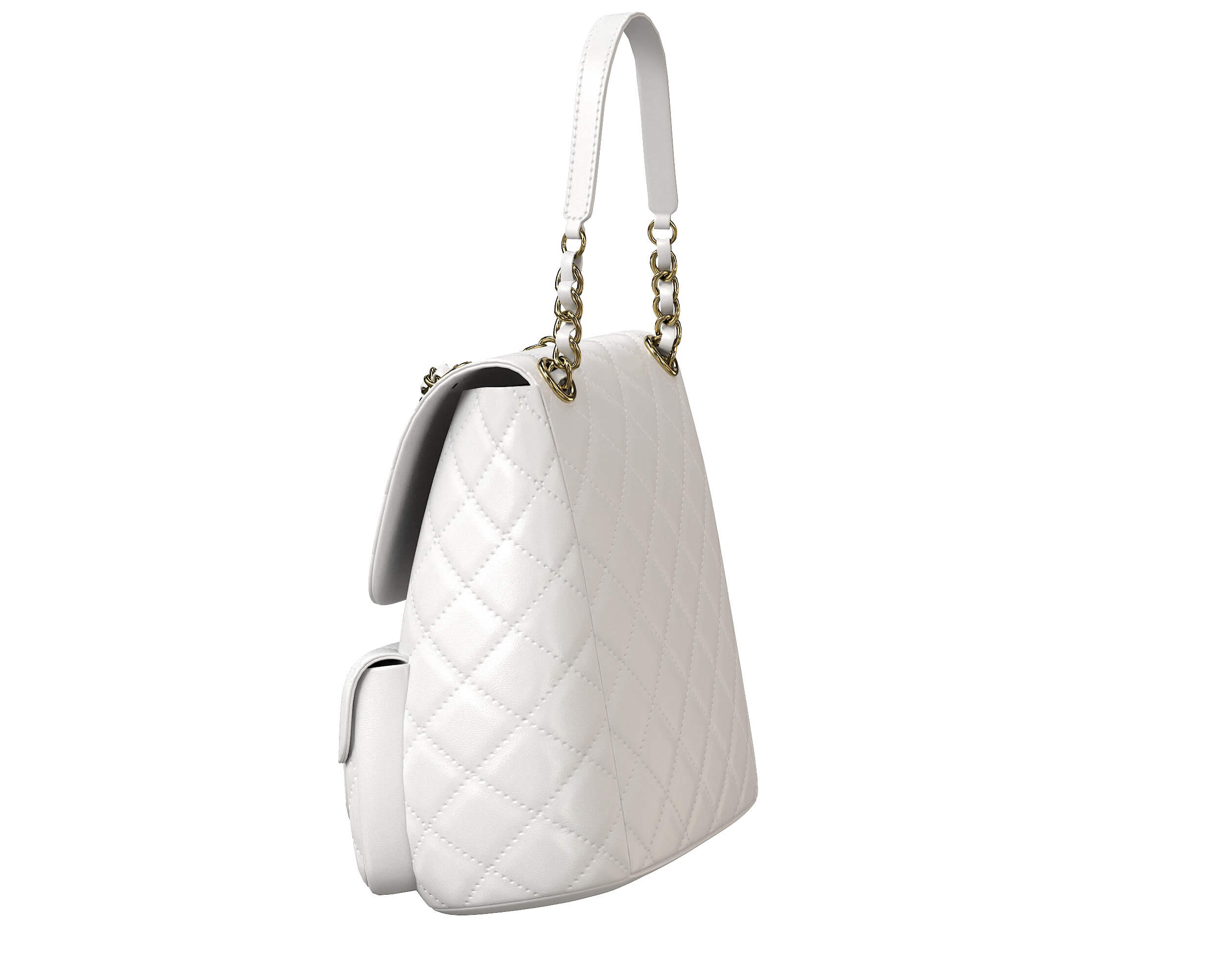 Chanel Small Backpack White Bag - 3D Model by 3dmonk