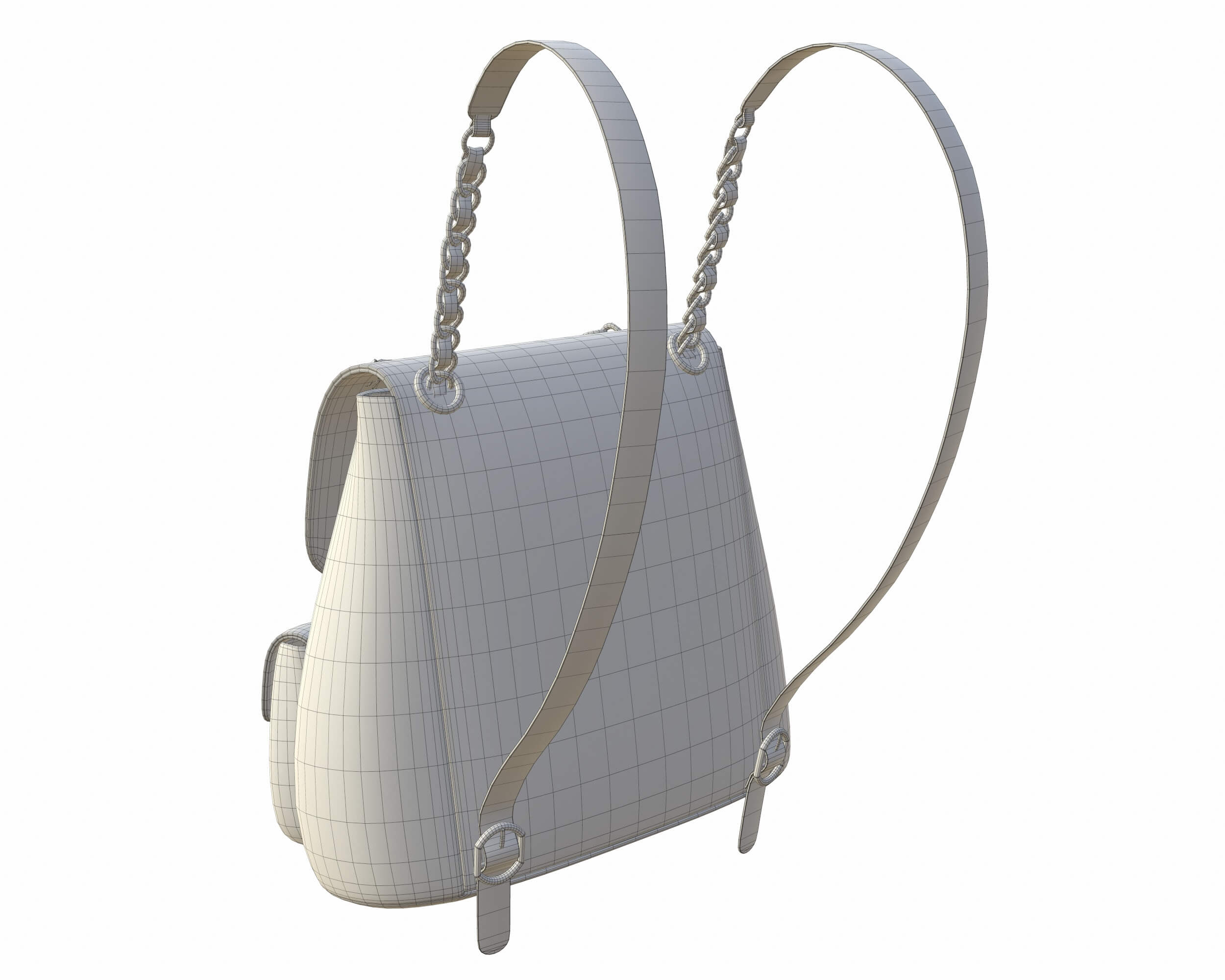 Chanel Small Backpack White Bag - 3D Model by 3dmonk