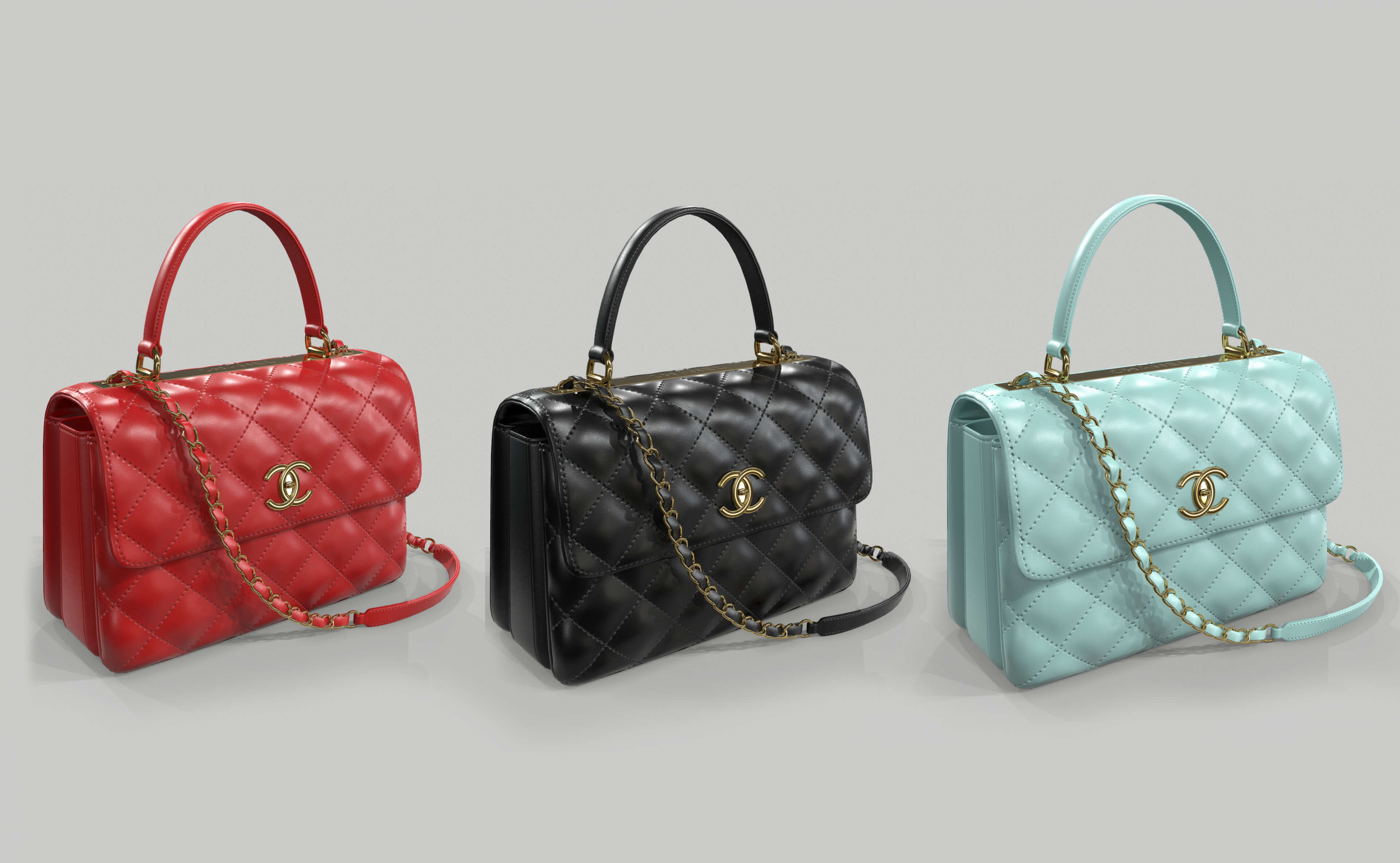 Chanel Small Flap Bag With Top Handle - 3D Model by 3dmonk