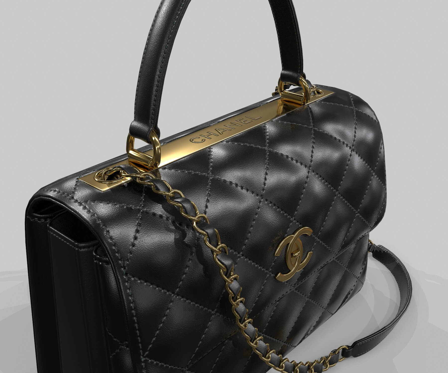 Chanel Small Flap Bag With Top Handle - 3D Model by 3dmonk