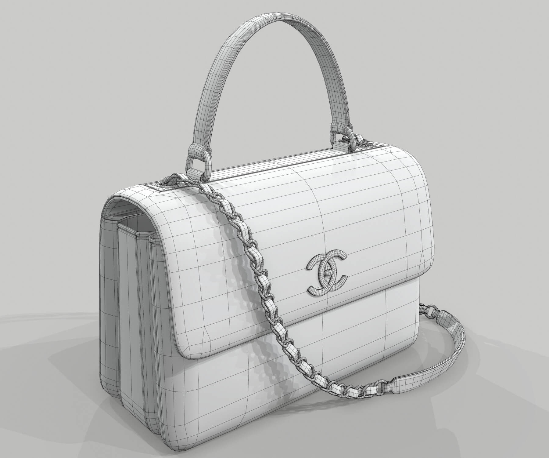 Chanel Small Flap Bag With Top Handle - 3D Model by 3dmonk