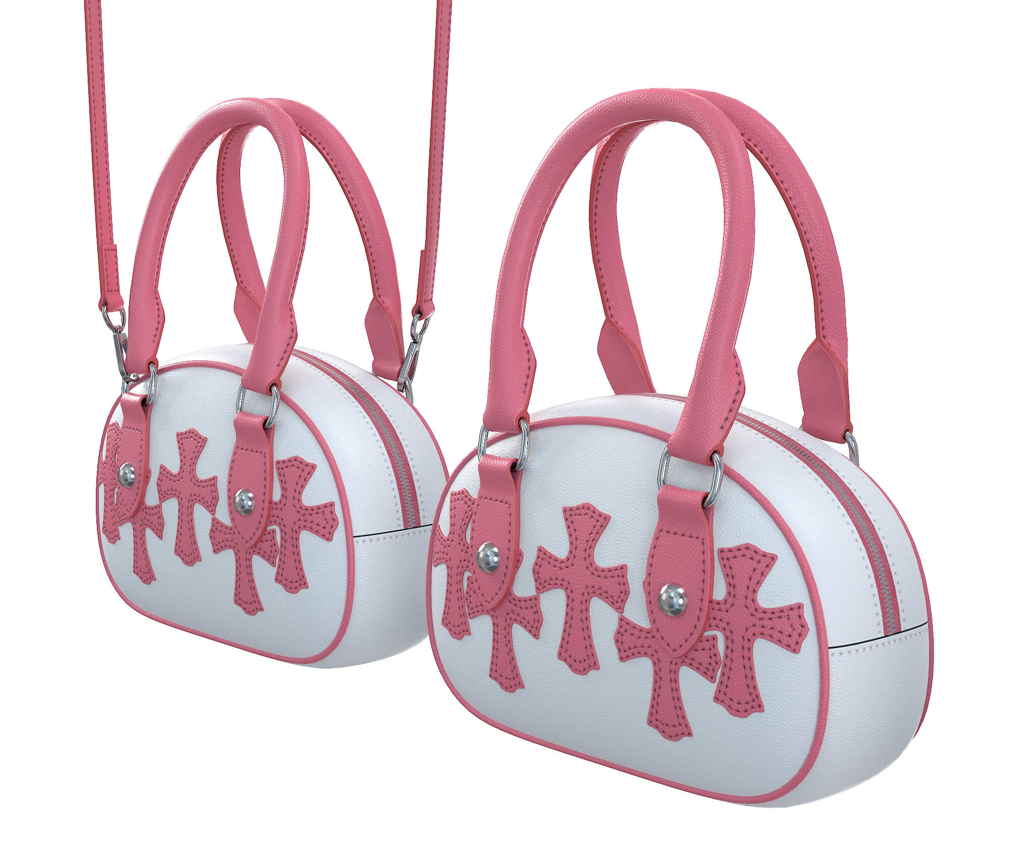 Chrome Hearts Bag With Straps - 3D Model by 3dmonk