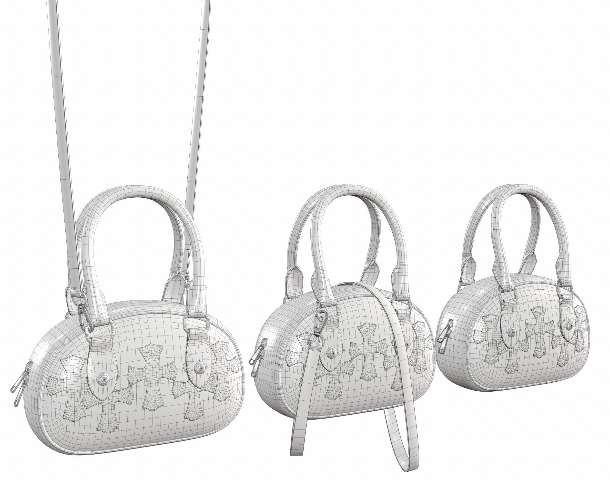 Chrome Hearts Bag With Straps - 3D Model by 3dmonk