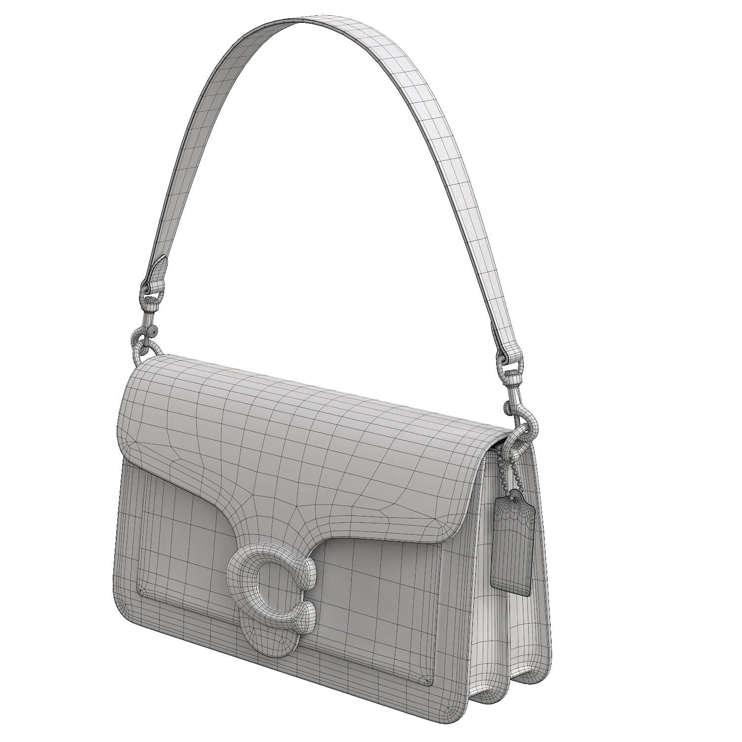 Coach Tabby Shoulder Bag Orange - 3D Model by 3dmonk